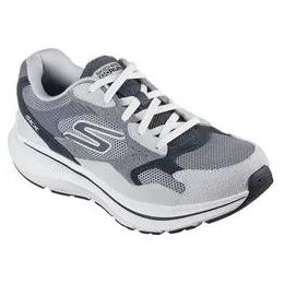 Sneaker Skechers "GO RUN CONSISTENT 2.0", Herren, Gr. 45, grau, Lederimitat, Textil, Veloursleder, kontrastfarbene Details, Schuhe Sneaker, Trainingsschuh, Freizeitschuh mit optimaler D&auml;mpfung