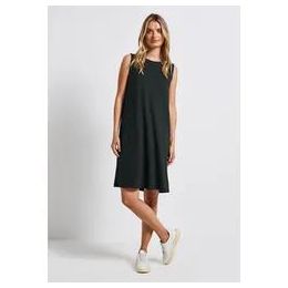 Sommerkleid Street One, Damen, Gr. 44, EURO-Gr&ouml;&szlig;en, gr&uuml;n (pine grove gr&uuml;n), Stoff, 95% Viskose, 5% Elasthan, unifarben, normal knieumspielend, Rundhals, abgesteppt, Kleider Sommerkleid, aus Viskose
