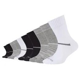 Socken Camano "10er Pack", Damen, Gr. 23-26, schwarz (schwarz mix), 70% Baumwolle, 28% Polyester, 2% Elasthan, Colorblocking, Socken Socken