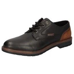 Schn&uuml;rschuh Lerros, Damen, Gr. 41, schwarz (schwarz, cognac), Leder, Schuhe Schn&uuml;rschuh, Business Schuh, Halbschuh, Schn&uuml;rschuh mit Blockabsatz