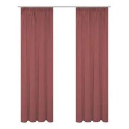 Gardine Heine HOME Gr. 3, lila (beere), B:140cm H:245cm, Polyester, Gardinen, Gardine