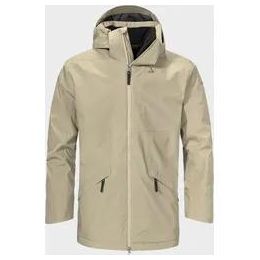 Sch&ouml;ffel Langjacke SCH&Ouml;FFEL "Urban Ins Parka Style Malkay MNS", Herren, Gr. 52, braun (4725, braun), Oberstoff: Aussenseite: 100% Polyester; (Membran: Thermoplastisches Polyurethan); Futter: 100% Polyester; Wattierung: 100% Polyester, regular fit, hoch geschlossener Ausschnitt, Jacken Langjacke