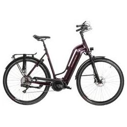 E-Bike KROSS "Trans Hybrid Prestige 630 28 Zoll lila - Shimano Mittelmotor" Gr. 56, lila (lila, schwarz), Elektrofahrr&auml;der, Damen, 56cm, 28 Zoll (71,12cm), SHIMANO 36 V/250 W DU-E6110, Mittelmotor