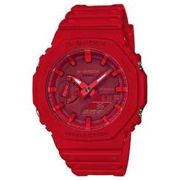 Chronograph Casio G-SHOCK, rot, Armbanduhren, Damen, Chronograph, Quarzuhr,Armbanduhr,Herrenuhr,digital, bis 20 bar wasserd.Resinarmband