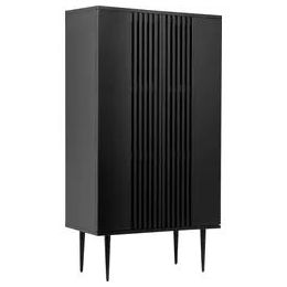 Kommode OTTO HOME "Saltaire", schwarz, B:80cm H:148cm T:40cm, Sideboards, Kommode, In modernem Design, Ganzmetall-Scharniere