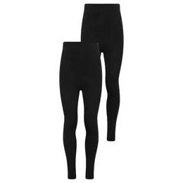 Leggings HEATKEEPER, M&auml;dchen, Gr. 140/152, N-Gr, schwarz, Web, Obermaterial: 90% Polyester, 10% Elasthan, unifarben, Basic, figurbetont lang, Hosen Leggings, eng anliegend, langes Bein, elastischer Bund