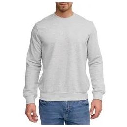 Sweatshirt INDICODE "INFence", Herren, Gr. S, grau (lt grau mix), Sweatware, Obermaterial: 60% Baumwolle, 40% Polyester, unifarben, regular fit normal, Rundhals, Rippb&uuml;ndchen, Sweatshirts Sweatshirt