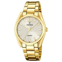 Quarzuhr Festina "Boyfriend Collection", gold (goldfarben, champagnerfarben), Armbanduhren, Damen, Quarzuhr, Armbanduhr, Damenuhr, Edelstahlarmband
