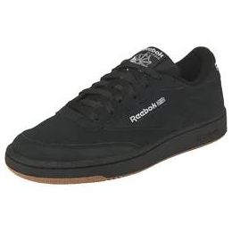 Sneaker Reebok CLASSIC "CLUB C 85", Damen, Gr. 41, schwarz (cschwarz, ftwwht, rbkle3), Leder, Textil, Schuhe Sneaker