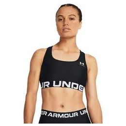 Sport-BH Under Armour "UA HG MID BRANDED", Damen, Gr. L, N-Gr, wei&szlig; (schwarz,, wei&szlig;), Obermaterial: 88% Polyester, 12% Elasthan, BHs Sport-BH