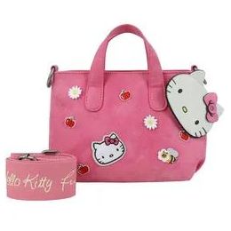 Schultertasche Fritzi aus Preussen "Big Baby Appletree", Damen, Gr. B/H/T: 11cm x 16,5cm x 20cm, pink, Kunstfaser, bedruckt, Taschen Schultertasche, mit tollem Hello Kitty-Motiv