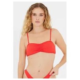 ENDURANCE ATHLECIA Triangel-Bikini-Top ATHLECIA "Rhea", Damen, Gr. 42, rot, 95% Polyester, 5% Elasthan, unifarben, Bikini-Oberteile, im vielseitigen Look mit abnehmbaren Tr&auml;gern