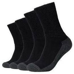 Socken Camano "pro tex 4er Pack", Damen, Gr. 43-46, schwarz, 60% Baumwolle, 37% Polyester, 2% Elasthan, 1% Polyamid, Colorblocking, Socken Socken