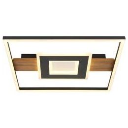 Globo LIGHTING LED Deckenleuchte "PIKARA", holzoptik, Leuchten, Deckenlampe/holzoptik/Acrylkristalle klar/modern, LED Deckenleuchte