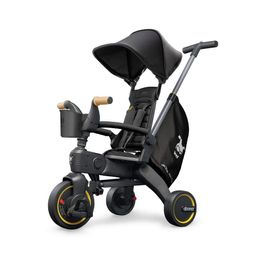 Doona Dreirad Liki Trike S5, Schwarz, Metall, Kunststoff, 33.9x25.1x33.9 cm, R&uuml;ckenlehne, Fu&szlig;st&uuml;tzen, h&ouml;henverstellbare Schubstange, Outdoor Spielzeug, Kinderfahrzeuge, Dreir&auml;der