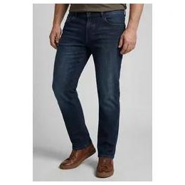 Regular-fit-Jeans Camel Active, Herren, Gr. 34, L&auml;nge 30, blau (night blau), Denim/Jeans, Obermaterial: 85% Baumwolle, 13% Polyester, 2% Elasthan, unifarben, regular fit kn&ouml;chellang, Jeans, mit Leder-Badge