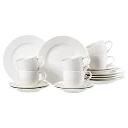 Ritzenhoff & Breker Kaffeeservice RITZENHOFF & BREKER "Saphir", wei&szlig;, 18 Stk., Porzellan, Geschirr-Sets, Kaffeeservice, aus Porzellan f&uuml;r 6 Personen