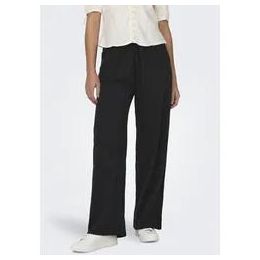 Schlupfhose Only "ONLTIZANA COTTON LOOSE PANTS WVN NOOS", Damen, Gr. M (38), N-Gr, schwarz, Web, Obermaterial: 100% Baumwolle, unifarben, regular fit kn&ouml;chellang, Hosen Schlupfhose