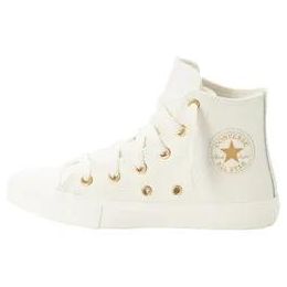 Sneaker Converse "CHUCK TAYLOR ALL STAR GOLD LUXE", M&auml;dchen, Gr. 29, wei&szlig; (egret, metallic light gold), Leder, Schuhe Sneaker