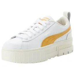 Sneaker Puma "MAYZE LUX WNS", Damen, Gr. 41, Puma wei&szlig;, archive gold, Synthetik, unifarben, Schuhe Sneaker