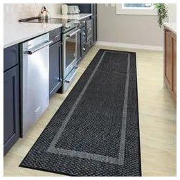 Teppich OTTO HOME "Venedig Bord&uuml;re auch als L&auml;ufer erh&auml;ltlich" Gr. 12, schwarz, B:80cm H:3mm L:250cm, Kunstfaser, Teppiche, Teppich, In- und Outdoor geeignet, Sisal-Optik, Wetterfest & UV-best&auml;ndig