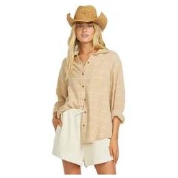 Langarmshirt Billabong "Layer Up", Damen, Gr. M, gr&uuml;n (khaki), Obermaterial:100% Walkfrottier;, Shirts Langarmshirt