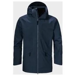 Sch&ouml;ffel Langjacke SCH&Ouml;FFEL "Urban Ins Parka Style Malkay MNS", Herren, Gr. 54, blau (8820, blau), Oberstoff: Aussenseite: 100% Polyester; (Membran: Thermoplastisches Polyurethan); Futter: 100% Polyester; Wattierung: 100% Polyester, regular fit, hoch geschlossener Ausschnitt, Jacken Langjacke
