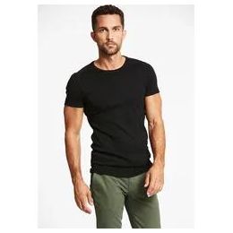 T-Shirt LINDBERGH "T-Shirt Slim Fit", Herren, Gr. 3XL, schwarz, Obermaterial: 100% Baumwolle, unifarben, schmal, Rundhals, Shirts T-Shirt