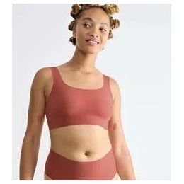Bustier Sloggi "ZERO Feel 2.0 Top", Damen, Gr. S, N-Gr, rot (candid orange), Single Jersey, Obermaterial: 76% Polyamid, 24% Elasthan, BHs Bustier, nahtlos und unsichtbar