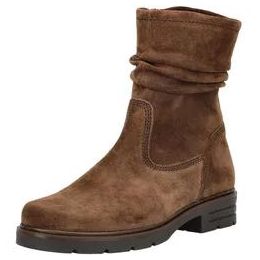 Stiefelette Gabor "Gabor Stiefelette Veloursleder", Damen, Gr. 38,5, blau (whisky), Veloursleder, Schuhe Stiefelette