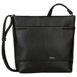Umh&auml;ngetasche Gabor "Lenea", Damen, Gr. B/H/T: 29cm x 27cm x 7,5cm, schwarz, Polyurethan, clean, gepflegt, unifarben, Taschen Umh&auml;ngetasche, aus leicht genarbtem Lederimitat mit dekorativen Ziern&auml;hten