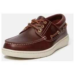 Bootsschuh Timberland "PORTOFINO PIER BOAT SHOE", Herren, Gr. 47,5, blau (burgundy full grain), Leder, Schuhe Bootsschuh, aus Premium Timberland Leder