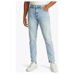 Tommy Hilfiger Slim-fit-Jeans TOMMY JEANS "Austin Slim Tapered", Herren, Gr. 38, L&auml;nge 32, blau (denim ultra light), Denim/Jeans, Obermaterial: 99% Baumwolle, 1% Elasthan, regular fit lang, Jeans Slim-fit-Jeans, zum Kn&ouml;chel hin schmaler werdende Jeans mit mittlerer Leibh&ouml;he