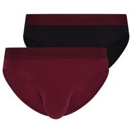 Slip Bruno Banani "Flowing", Kinder, Gr. XL, schwarz (feige, schwarz), Obermaterial: 93% Baumwolle, 7% Elasthan, unifarben mit Farbeinsatz, eng, Unterhosen Slip, mit Logobund