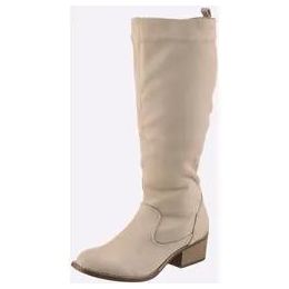 Stiefel Andrea Conti, Damen, Gr. 38, grau (taupe), Textil, Schuhe Stiefel