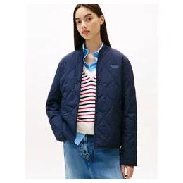 Tommy Hilfiger Blouson TOMMY JEANS "TJW REG ONION QUILT JACKET", Damen, Gr. L (40), blau (schwarz night navy), Web, Obermaterial: 100% Polyamid, unifarben, Jacken Blouson