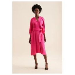 Sommerkleid Seidensticker "Schwarze Rose", Damen, Gr. L40, Normalgr&ouml;&szlig;en, pink, 88% Modal, 12% Polyester, unifarben, oversize, Rundhals, Kleider Sommerkleid, 3/4 Rundhals Uni