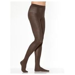 Thermostrumpfhose Rogo, Damen, Gr. 4/46, braun, 75% Baumwolle, 22% Polyamid, 3% Elasthan, Strumpfhosen