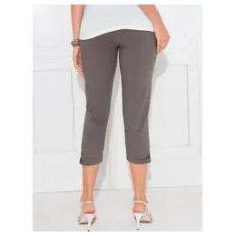 Leggings Classic Basics, Damen, Gr. 52, Normalgr&ouml;&szlig;en, grau (taupe), 92% Baumwolle, 8% Elasthan, unifarben, 3/4-L&auml;nge, Hosen Leggings