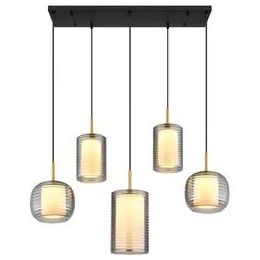 Globo LIGHTING LED Pendelleuchte "LAMPIGNA", schwarz, 1 Stk., Leuchten, H&auml;ngelampe/H&auml;ngeleuchte/Wohnzimmer/Esstisch/rauchfarben, LED Pendelleuchte