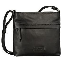 Umh&auml;ngetasche Gabor "Faye", Damen, Gr. B/H/T: 23cm x 22,5cm x 4,5cm, schwarz, Lederimitat, clean, gepflegt, unifarben, Taschen Umh&auml;ngetasche, Damen Schultertasche mit Logopr&auml;gung