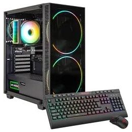 GAMEMAX Gaming-PC "Black Hole 7636 AMD Ryzen 5 7500F RTX 5070Ti 32GB DDR5 1TB SSD", schwarz, Microsoft Windows 11 Home (64 Bit), 32 GB RAM 1.000 GB SSD, Desktop-PCs, Windows 11, DDR5 RAM