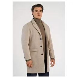 Kurzmantel LINDBERGH "Mantel Relaxed Fit", Herren, Gr. XXL, beige (stone mel), Obermaterial: 100% Polyester; Futter: 100% Polyester, M&auml;ntel Kurzmantel