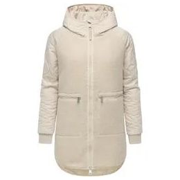 Fellimitatmantel Ragwear "Longeddy", Damen, Gr. M (38), beige, Obermaterial 1: 100% Polyester. Obermaterial 2: 70% Polyester, 30% Nylon. Innenfutter: 100% Polyester. Wattierung: 100% Polyester, figurumspielend ca. Mitte Oberschenkel, hoch geschlossener Ausschnitt, &Auml;rmel ohne &Auml;rmelschlitz Rippb&uuml;ndchen, M&auml;ntel, Kuscheliger Pl&uuml;schmantel mit Kapuze