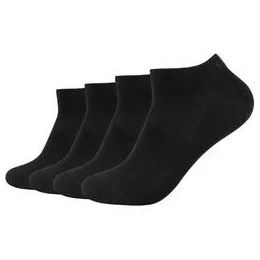 Sneakersocken s.Oliver "4er Pack", Damen, Gr. 43-46, schwarz (schwarz schwarz), 81% Viskose, 17% Polyamid, 2% Elasthan, uni, Socken Sneakersocken