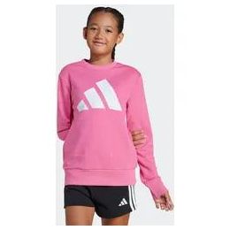Sweatshirt Adidas SPORTSWEAR "ESSENTIALS KIDS", M&auml;dchen, Gr. 170, pink (pink fusion, wei&szlig;), Obermaterial: 55% Baumwolle, 36% Polyester, 9% Viskose, Rundhals, angesetztes B&uuml;ndchen, Sweatshirts Sweatshirt