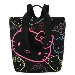 Cityrucksack Fritzi aus Preussen "JU Limited Outline", Gr. B/H/T: 17cm, schwarz, Nylon, bedruckt, Rucks&auml;cke Cityrucksack, im tollen Hello Kitty-Prints