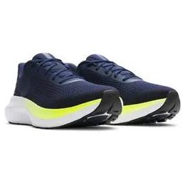Laufschuh Under Armour "UA Charged Rogue 5", Herren, Gr. 46, washed navy, high vis gelb, schwarz, Synthetik, Textil, Schuhe Laufschuh
