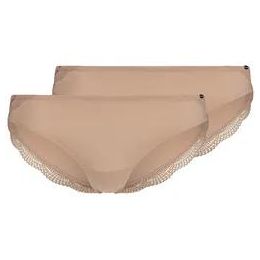 Rioslip Skiny "Classicotton", Damen, Gr. 44, beige, Obermaterial: 94% Baumwolle, 6% Elasthan. Spitze: 85% Polyamid, 15% Elasthan, Unterhosen, bequem, dezent, feminin, basic, mit schmalem Bund, Baumwollmix