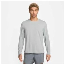 Laufshirt Nike "M NK DF UV MILER TOP LS", Herren, Gr. XL, grau fog, particle grau, reflective silv, Obermaterial: 100% Polyester, normal, Shirts Laufshirt, Langarm, f&uuml;r Training und Laufeinheiten, atmungsaktiv